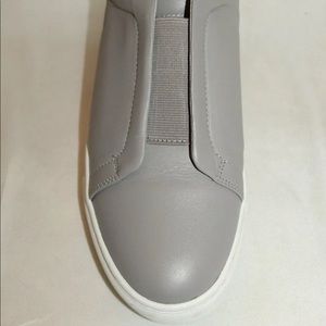 Halogen | Shoes | New Halogen Grey Leather Platform Sneaker Loafer ...